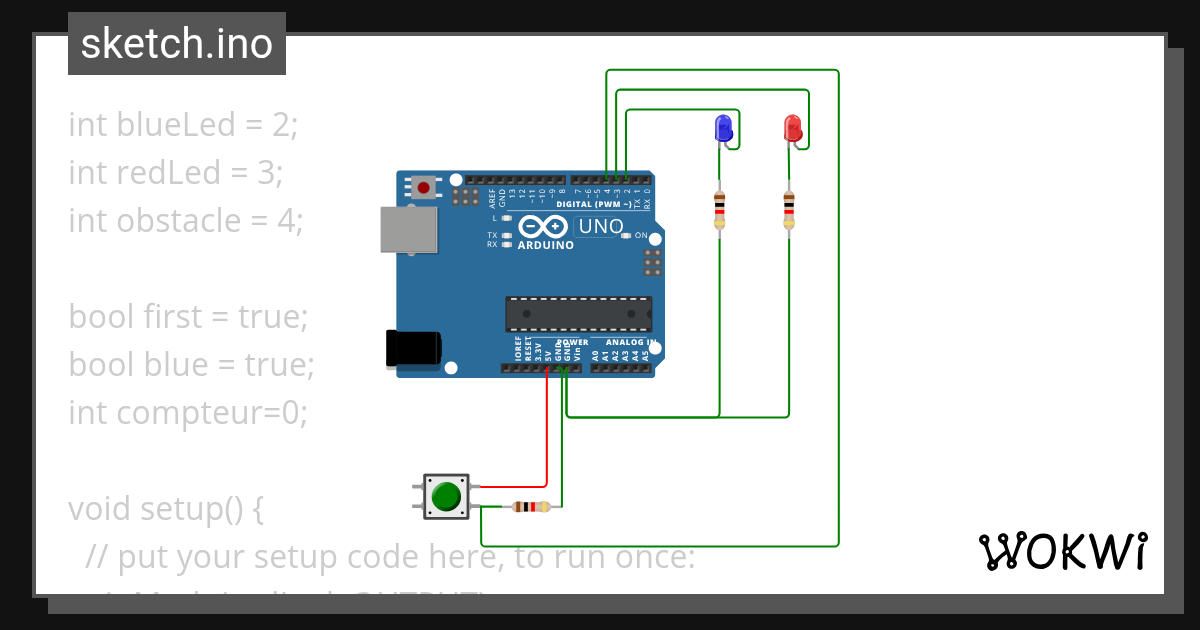 Compteur - Wokwi ESP32, STM32, Arduino Simulator