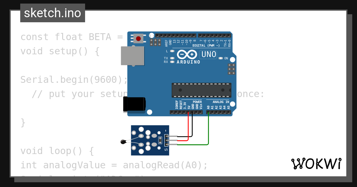 Sensor Suhu Analog Wokwi Esp32 Stm32 Arduino Simulator 1115