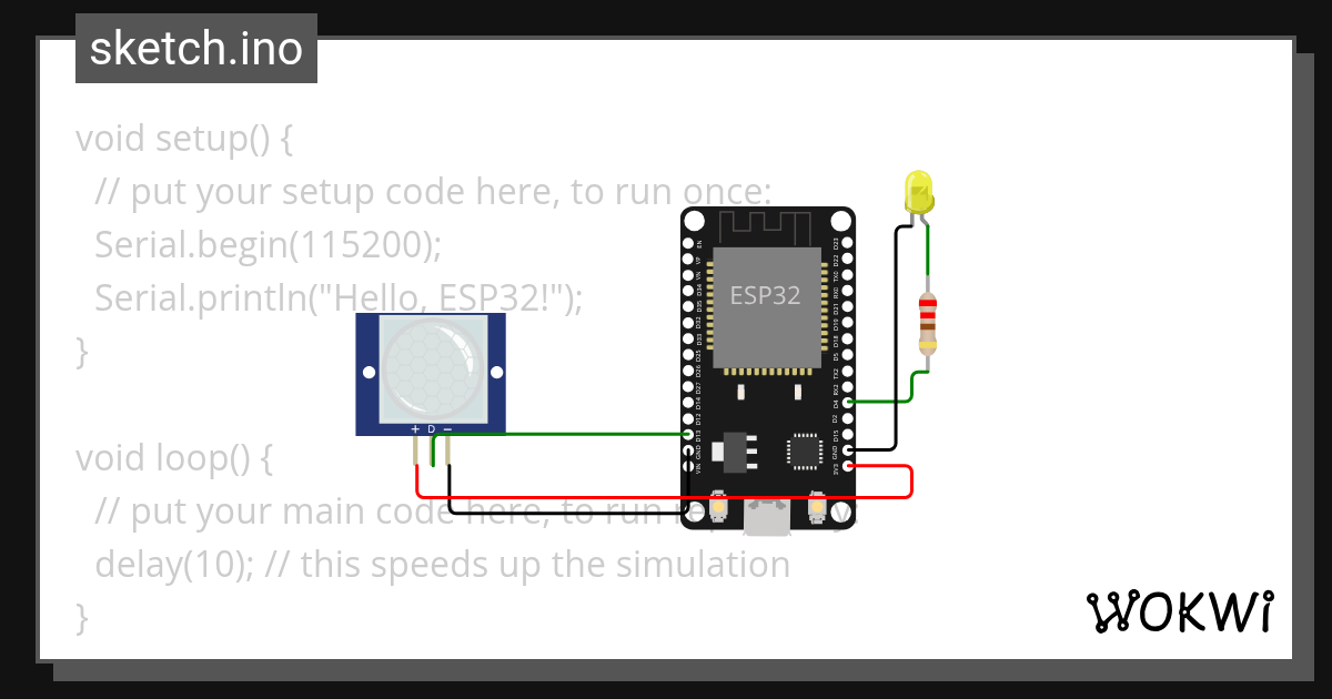 pir - Wokwi ESP32, STM32, Arduino Simulator