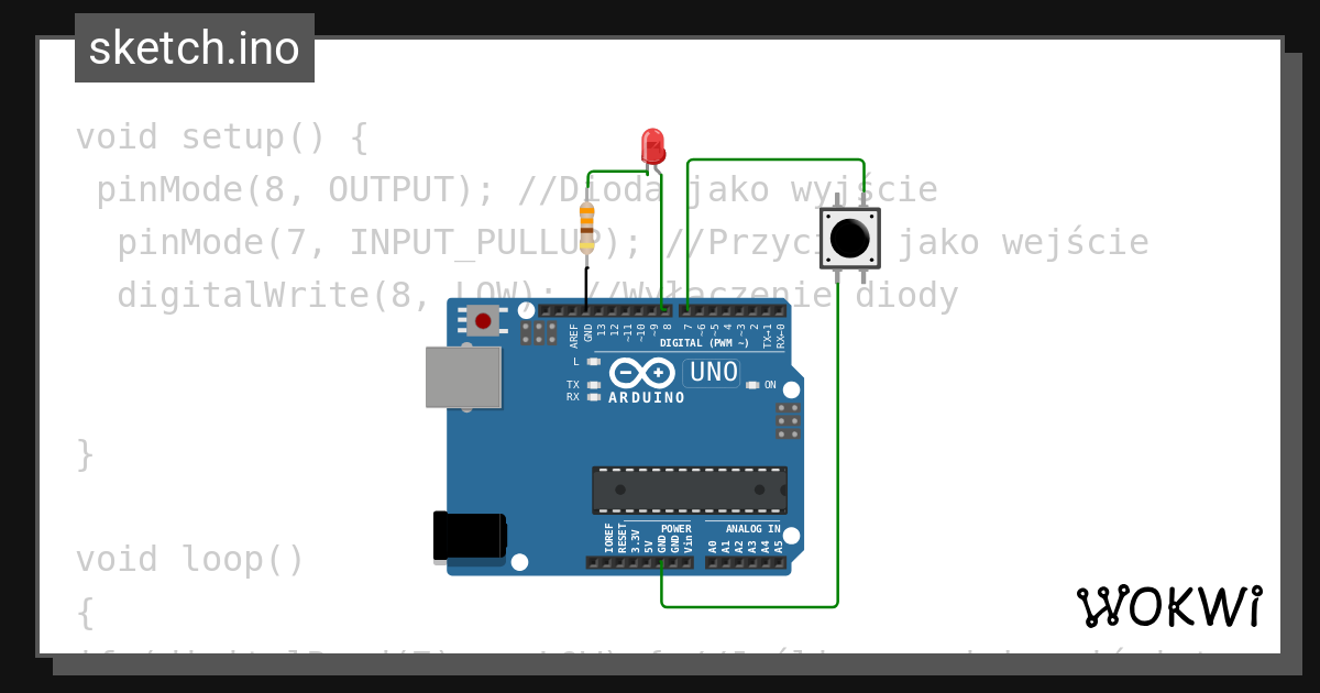 Przycisk Wokwi Esp32 Stm32 Arduino Simulator