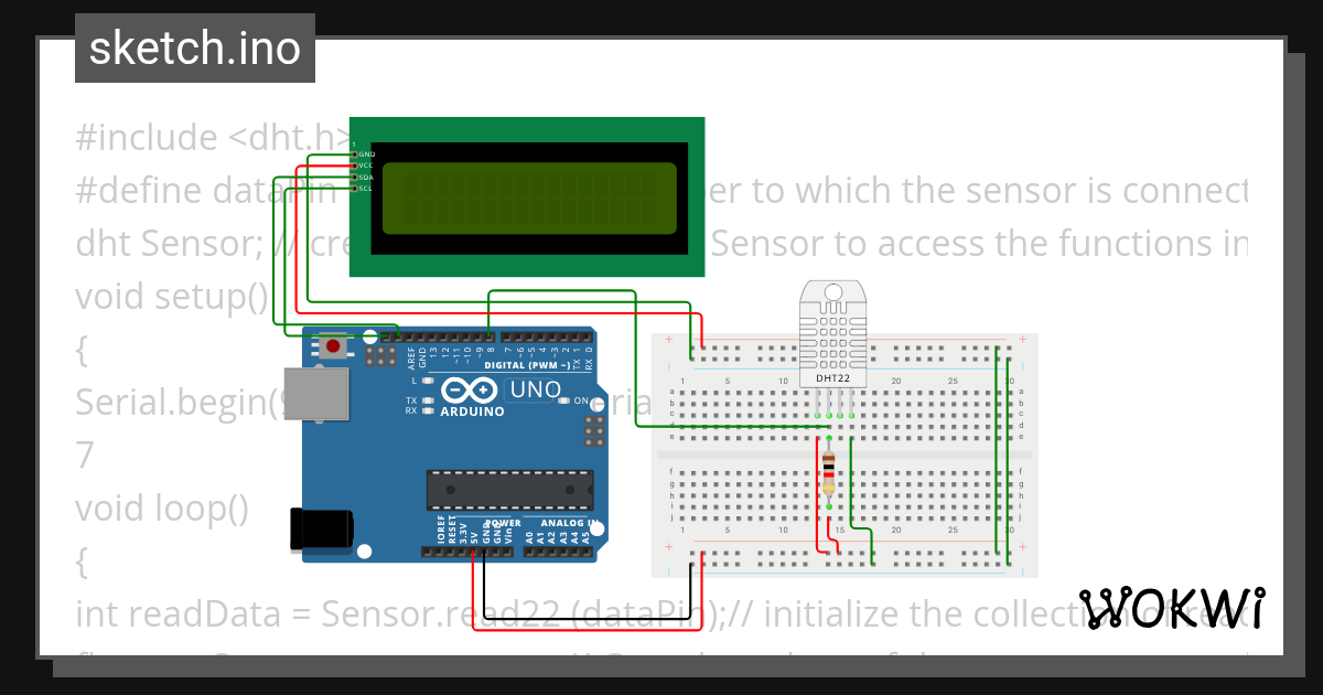 Variable Values in LCD Copy - Wokwi ESP32, STM32, Arduino Simulator