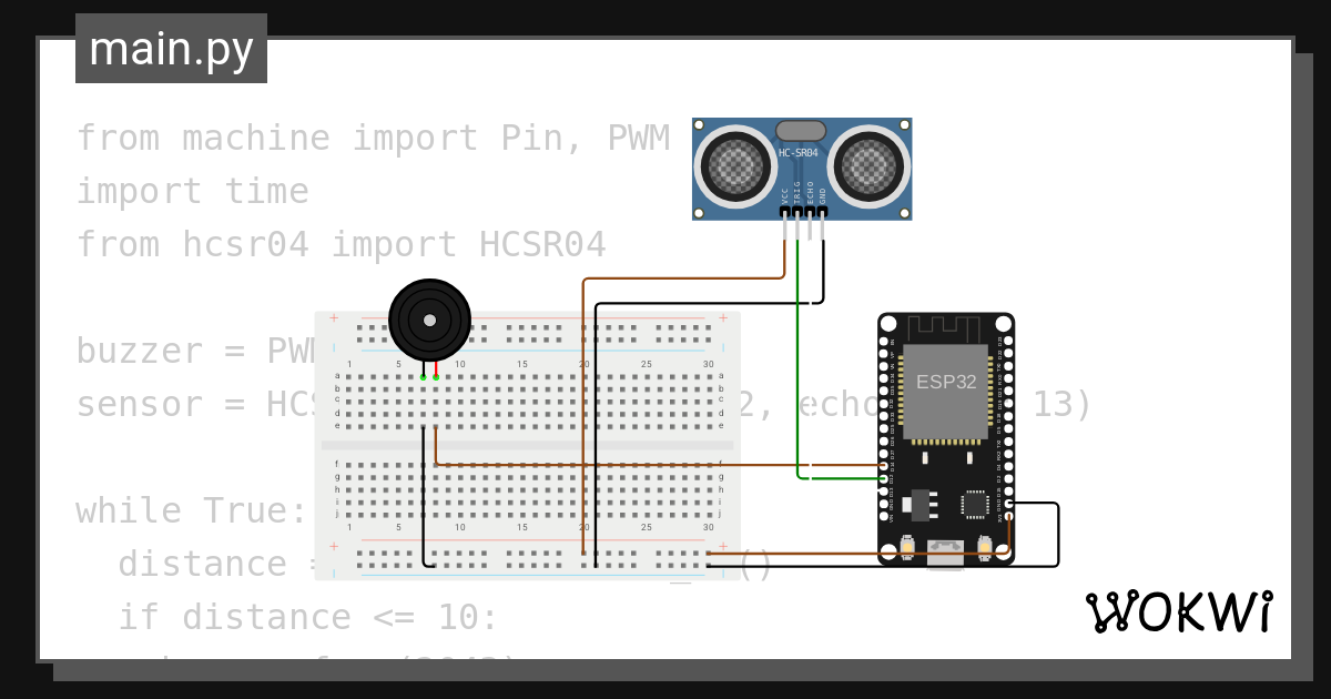 52100969nguyenhoangkhoadistancesensor Wokwi Esp32 Stm32 Arduino Simulator