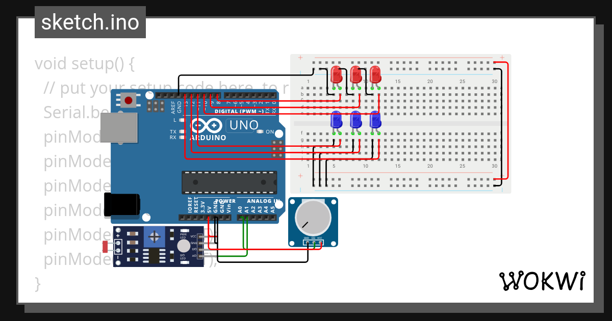 LDR with PHOTEN - Wokwi ESP32, STM32, Arduino Simulator