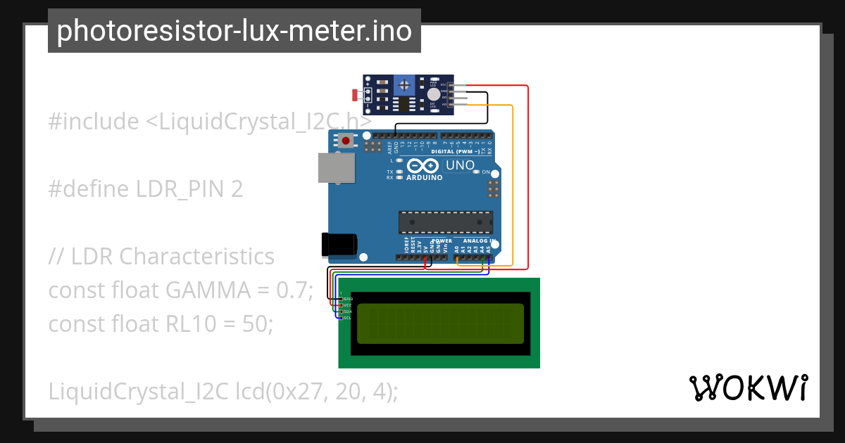 photoresistor-analog - Wokwi ESP32, STM32, Arduino Simulator