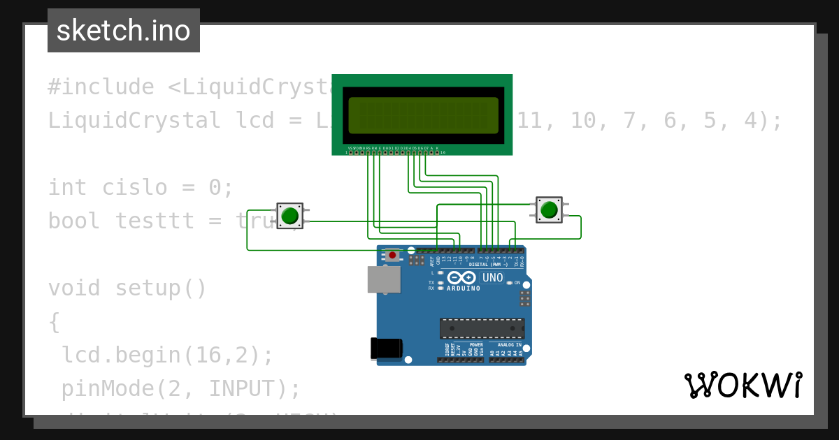Tlacidlo A Display Wokwi Esp32 Stm32 Arduino Simulator 5453