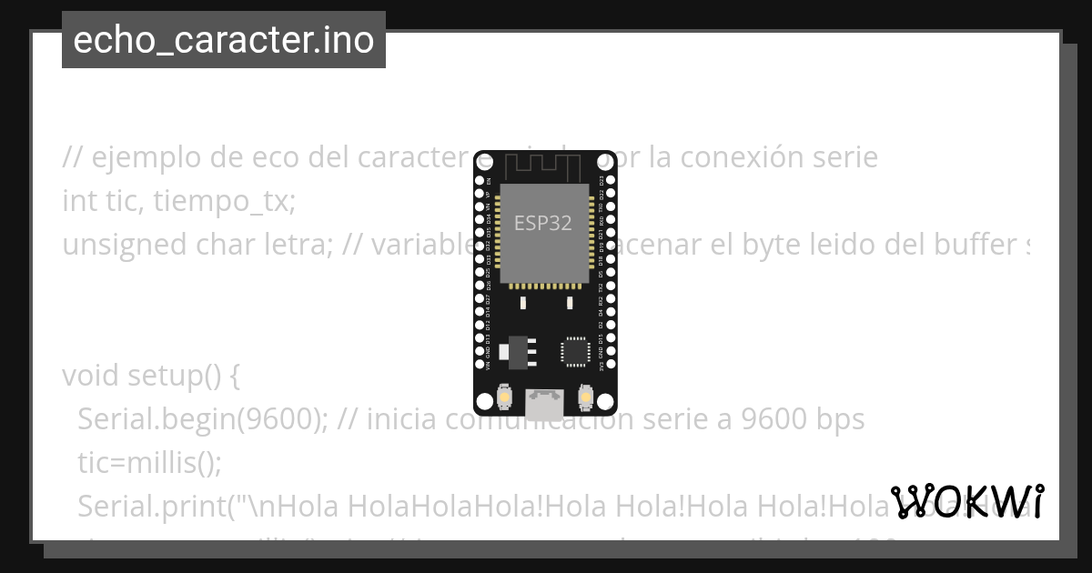 echo_serie - Wokwi ESP32, STM32, Arduino Simulator