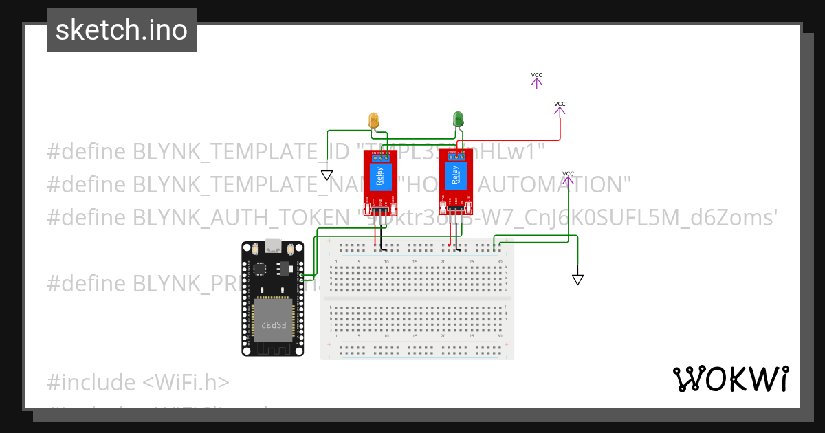 HOME AUTOMATION - Wokwi ESP32, STM32, Arduino Simulator
