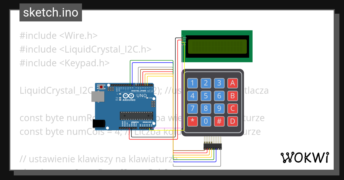 klawiatura - Wokwi ESP32, STM32, Arduino Simulator