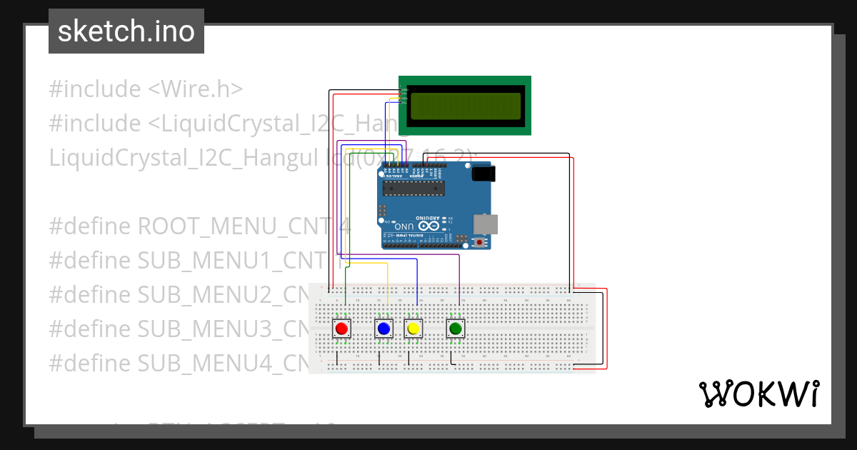 16x2LCDI2C_menu_01 - Wokwi ESP32, STM32, Arduino Simulator