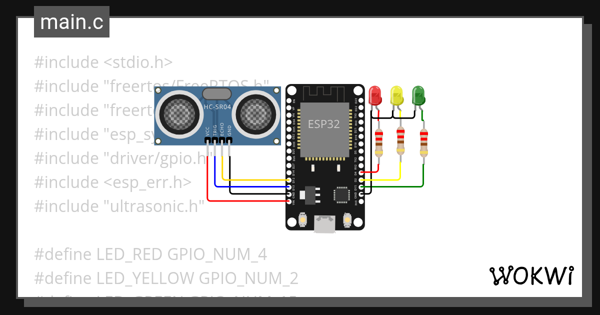 Task_Semaforo - Wokwi ESP32, STM32, Arduino Simulator
