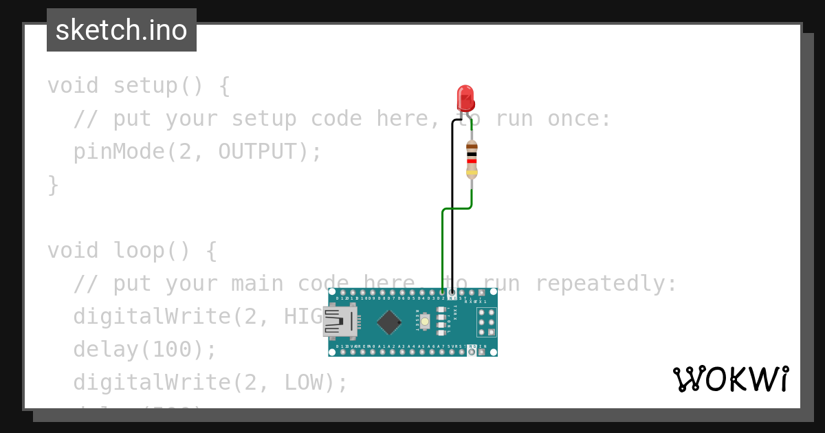 Ledtest Wokwi Esp32 Stm32 Arduino Simulator