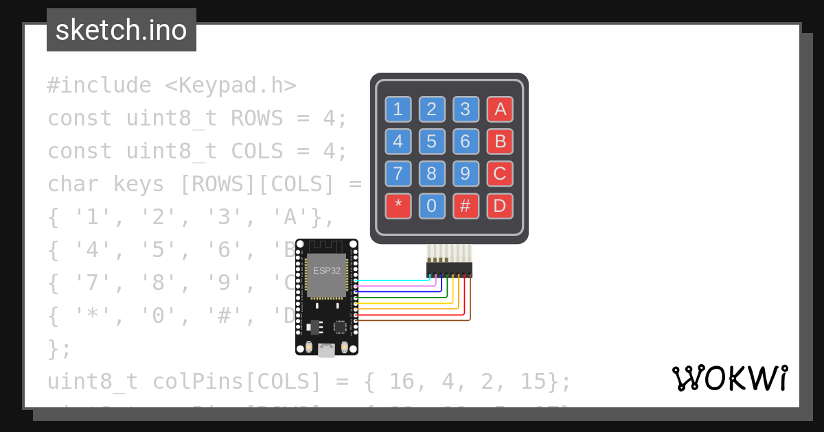 Teclado Wokwi Esp32 Stm32 Arduino Simulator 6669