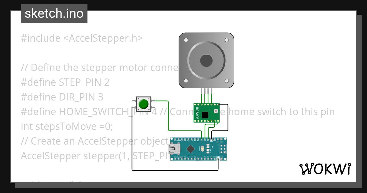 home stepper - Wokwi ESP32, STM32, Arduino Simulator