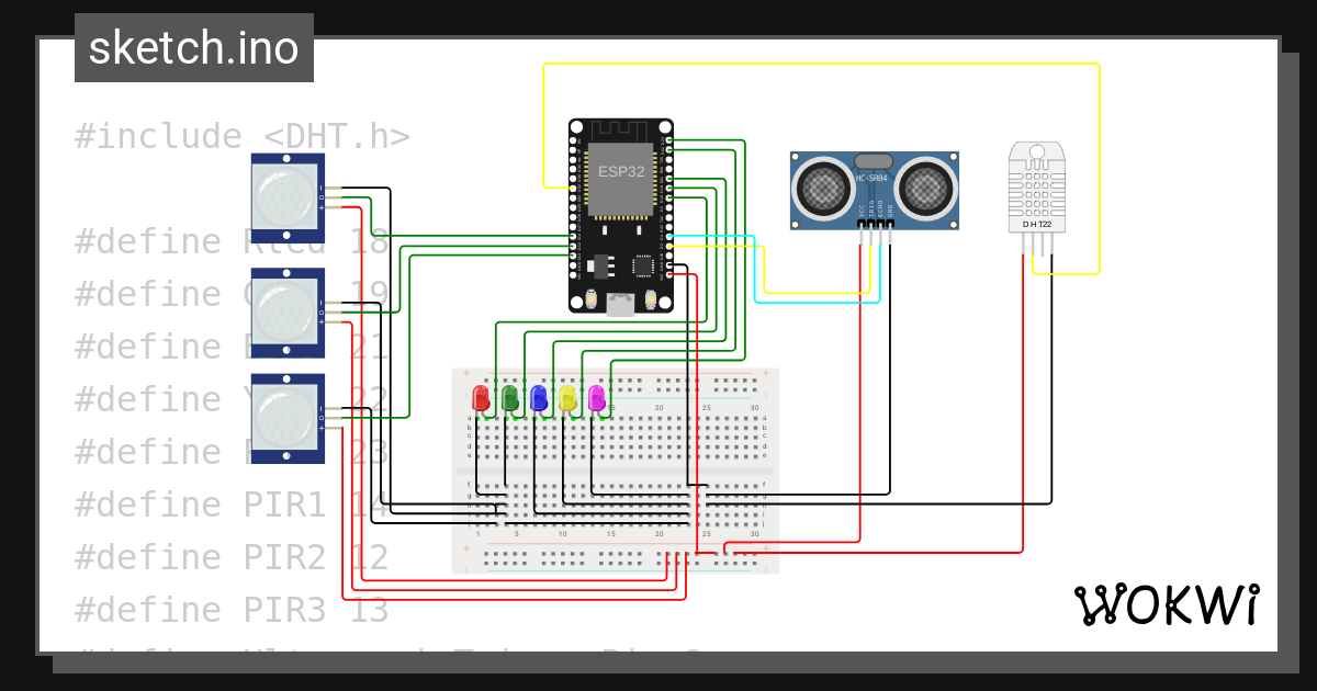 Led Ultra Dht22 Wokwi Esp32 Stm32 Arduino Simulator 4901