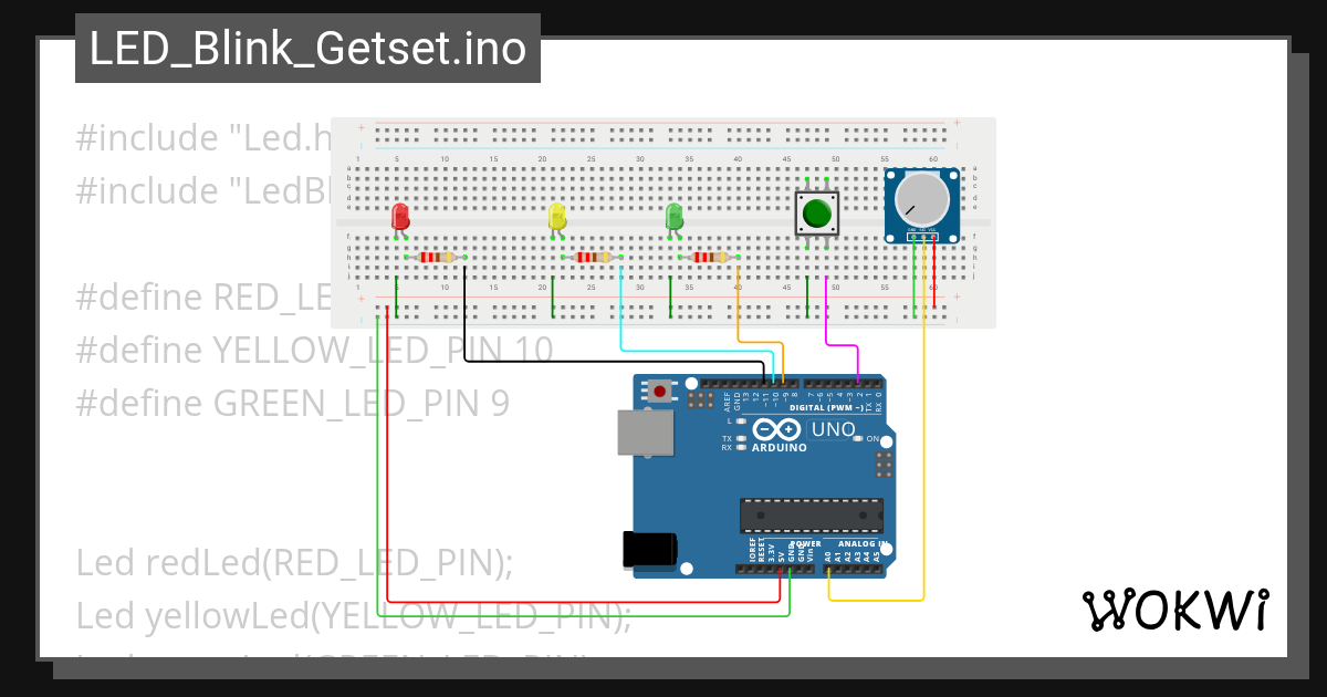 LED-Blink- Getset - Wokwi ESP32, STM32, Arduino Simulator