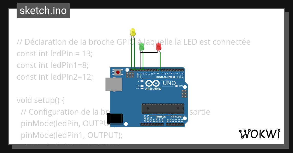 arduino uno led - Wokwi ESP32, STM32, Arduino Simulator