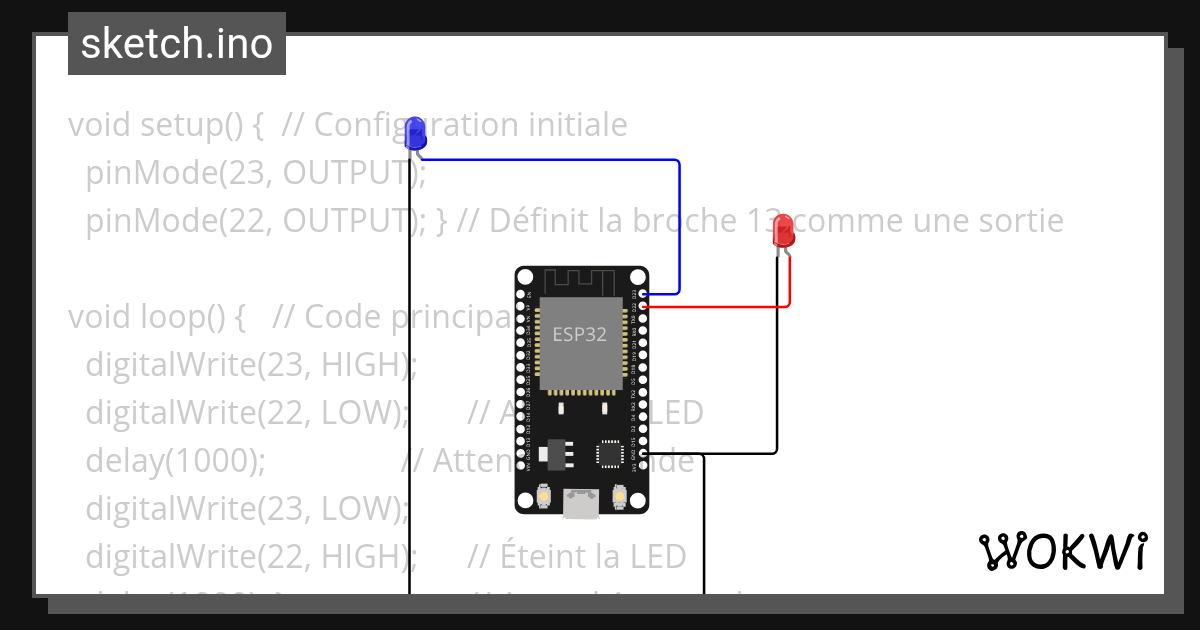 esp32 led - Wokwi ESP32, STM32, Arduino Simulator
