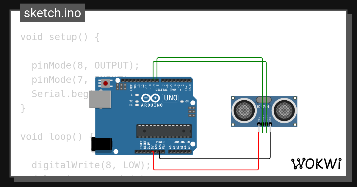 Ultrasonic Sensore Wokwi Esp32 Stm32 Arduino Simulator