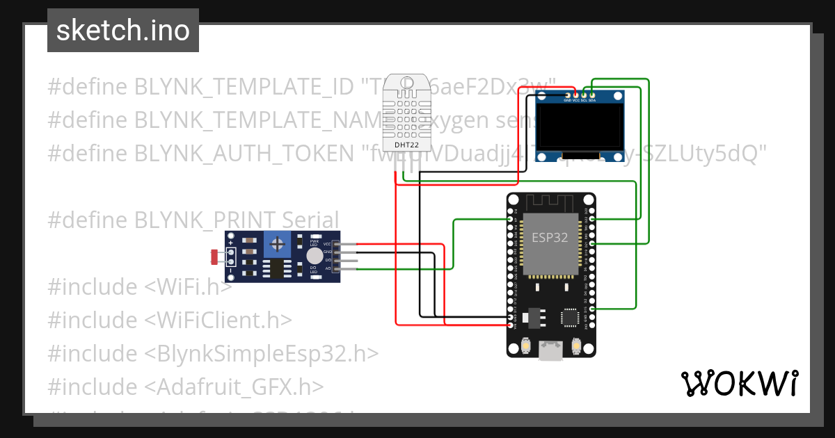 DHT22 and Photoresistor - Wokwi ESP32, STM32, Arduino Simulator