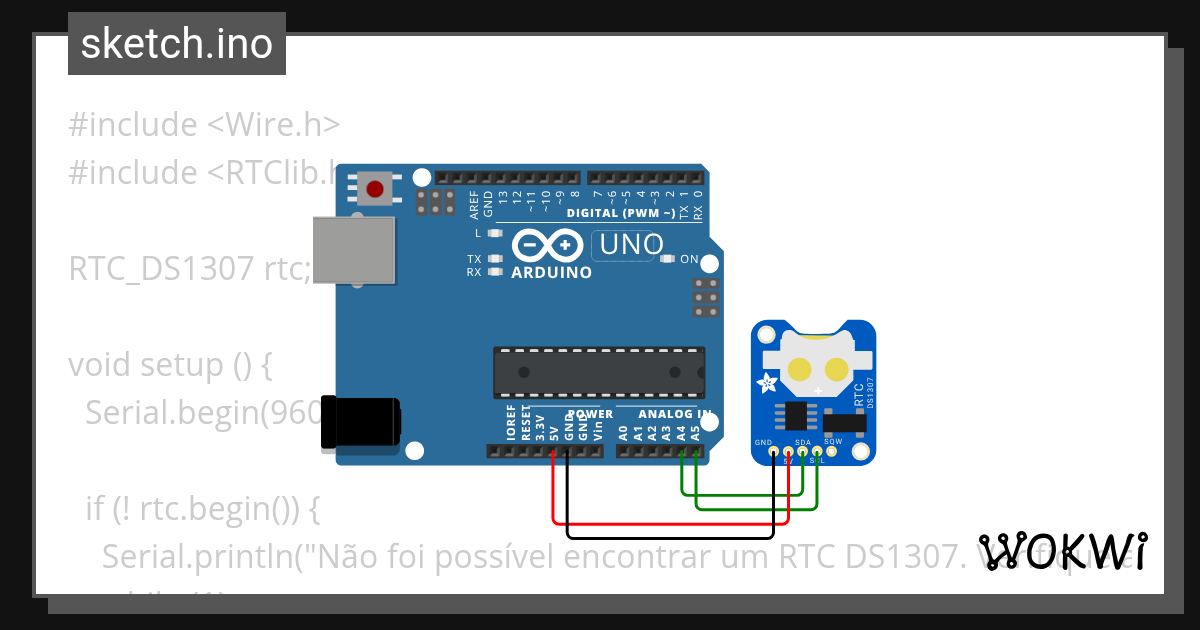 RTC - conter - Wokwi ESP32, STM32, Arduino Simulator