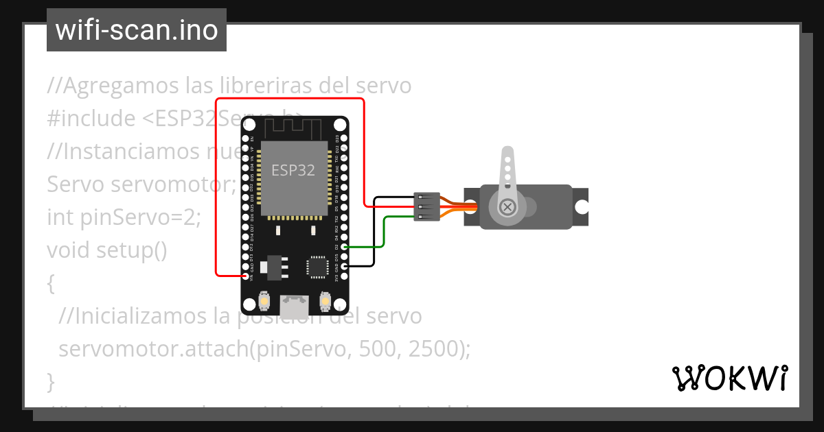 Control de servomotor - Wokwi ESP32, STM32, Arduino Simulator