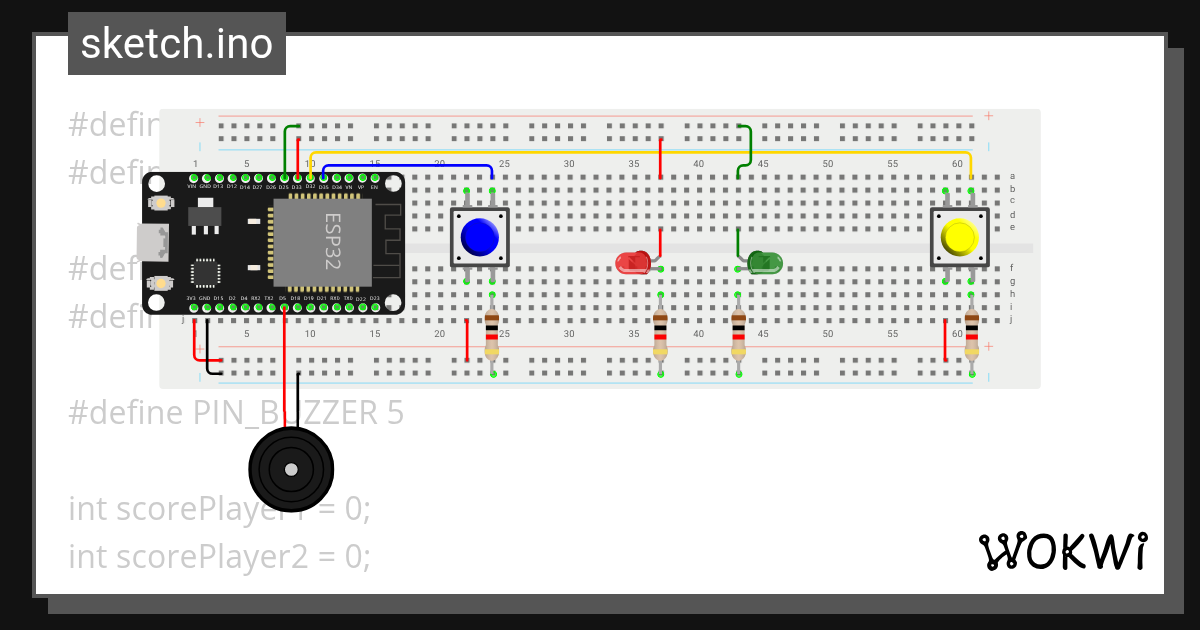 B.3. 2-player reaction game (V2) - Wokwi ESP32, STM32, Arduino Simulator