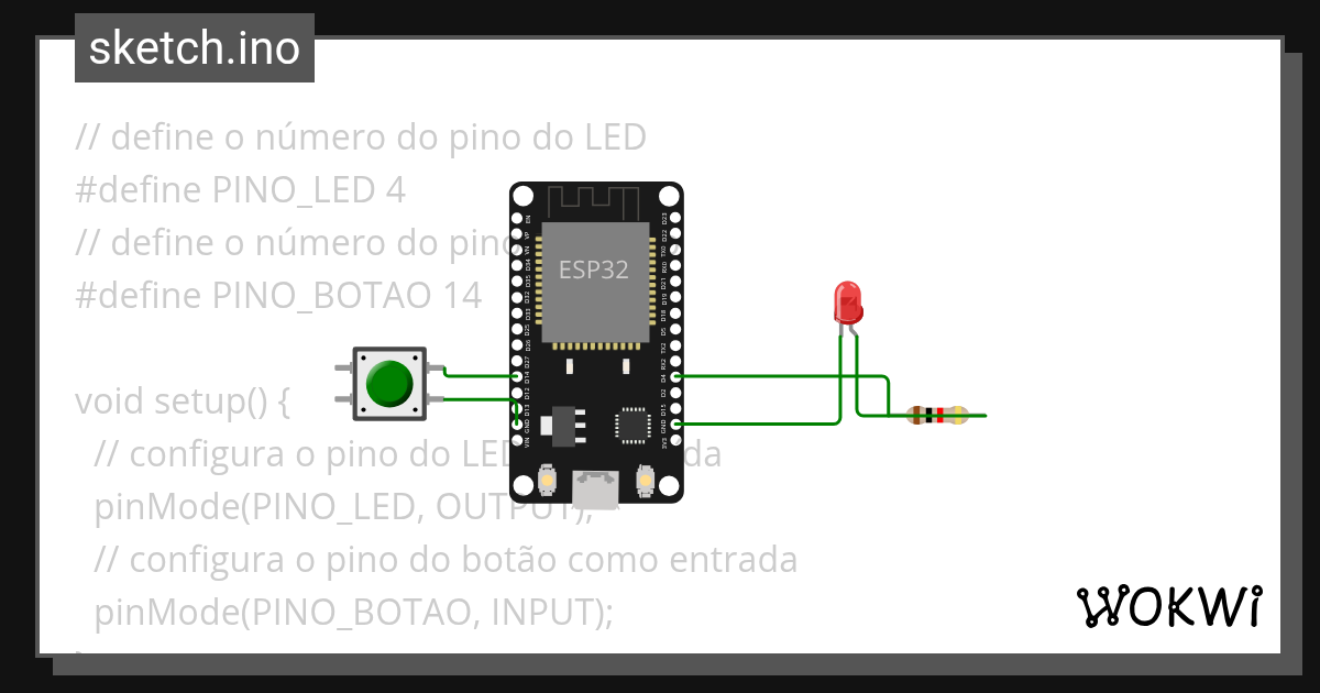 Sergio Liga Desliga Wokwi Esp32 Stm32 Arduino Simulator