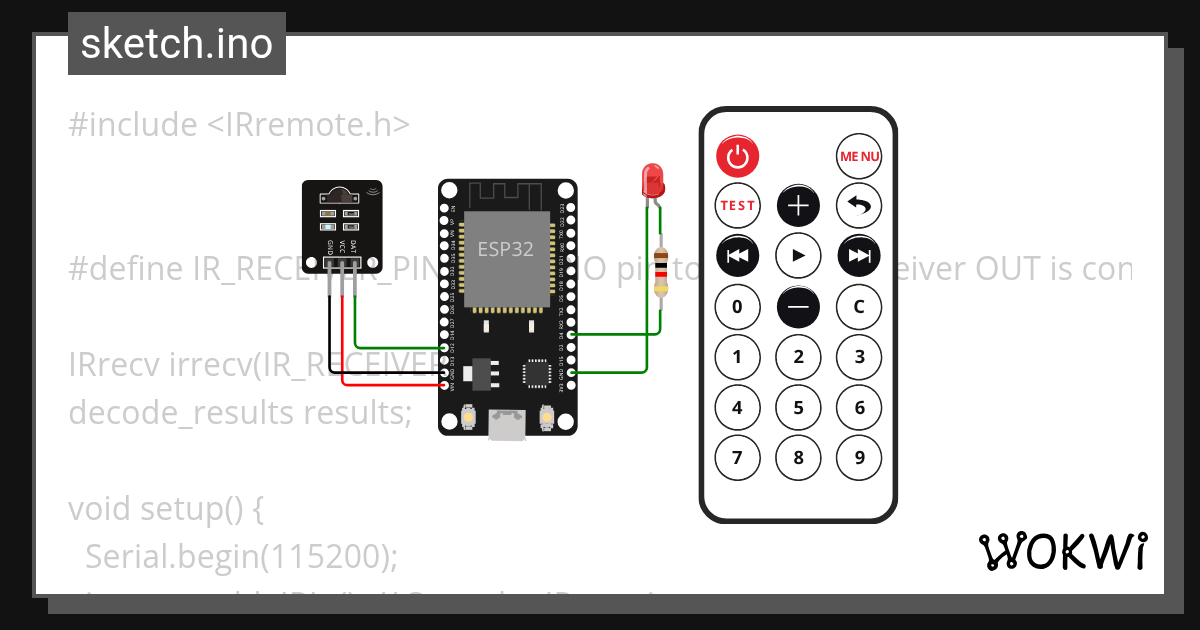 IR Sensor Copy - Wokwi ESP32, STM32, Arduino Simulator