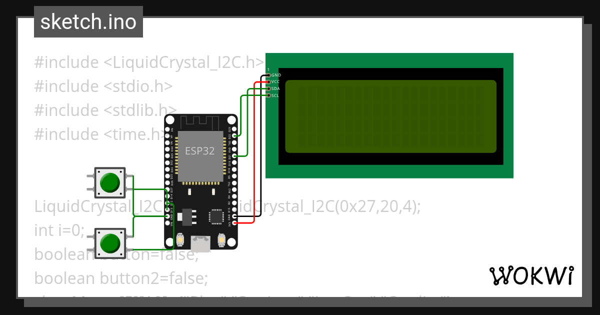 led menu - Wokwi ESP32, STM32, Arduino Simulator