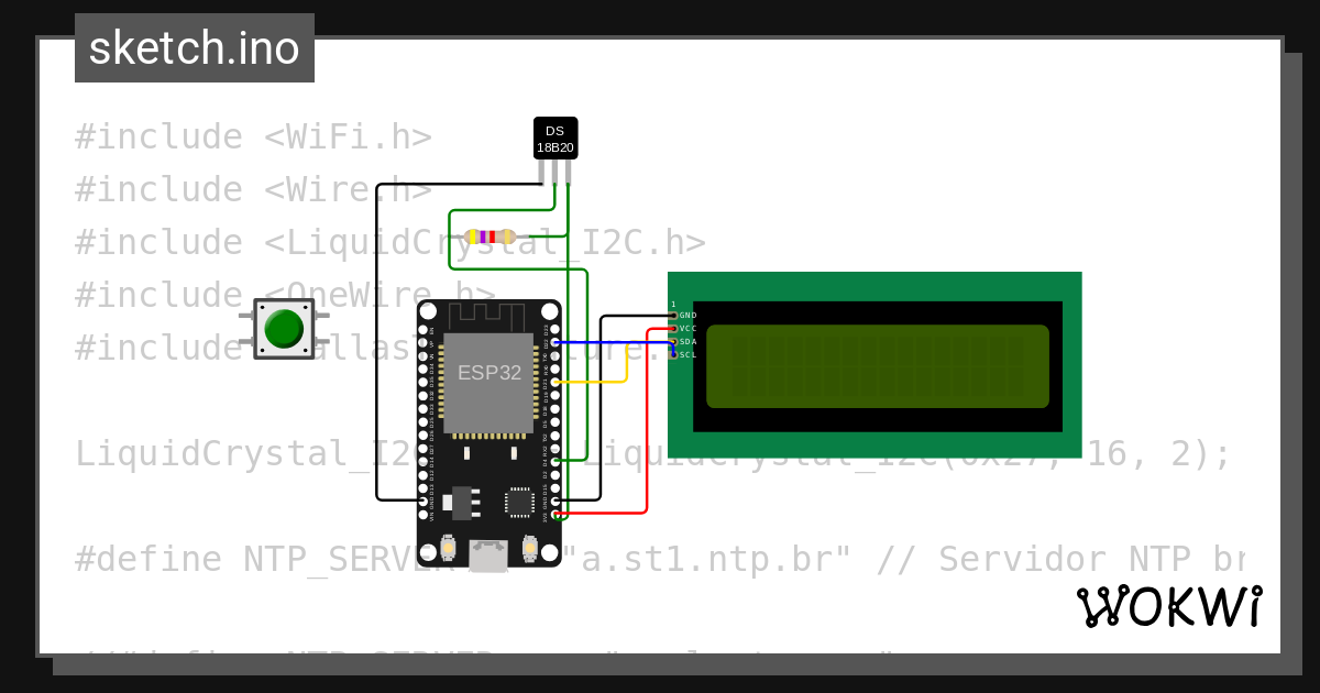 Hora E Temp Local Wokwi Esp32 Stm32 Arduino Simulator 