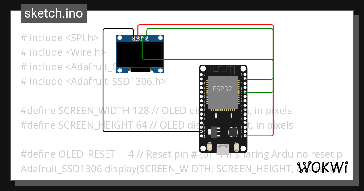 oled2 - Wokwi ESP32, STM32, Arduino Simulator