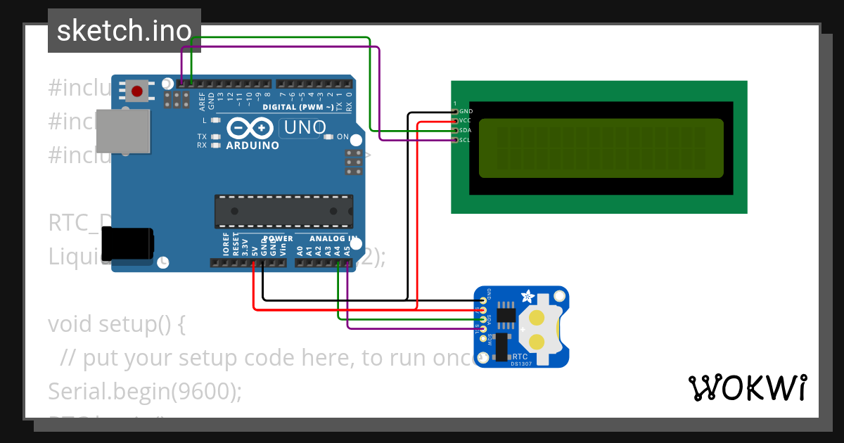 projek jam digital fairuz - Wokwi ESP32, STM32, Arduino Simulator