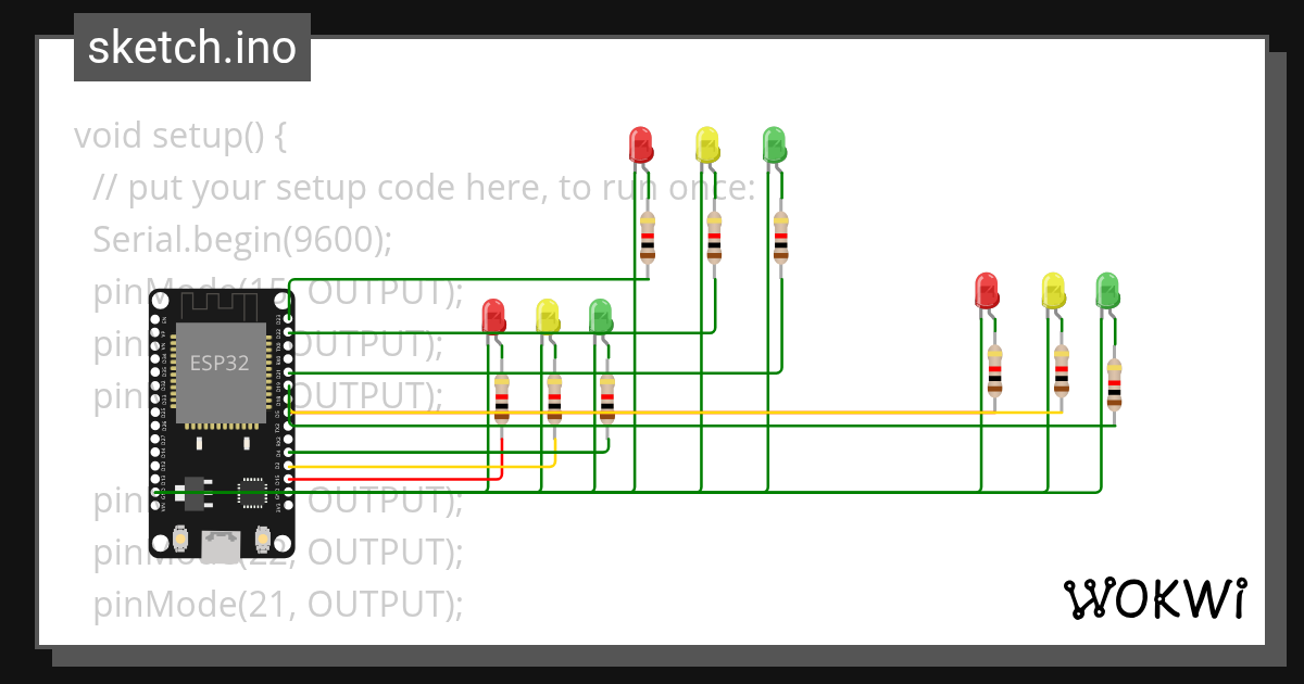Trafficlight Wokwi Esp32 Stm32 Arduino Simulator 9061