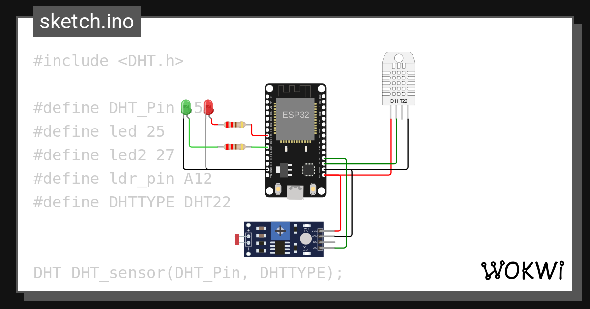 Esp Dht22 Led Ldr Wokwi Esp32 Stm32 Arduino Simulator 1306