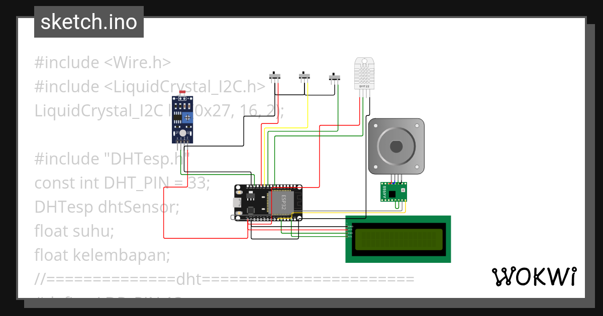 jemuran otomatis _rayana - Wokwi ESP32, STM32, Arduino Simulator