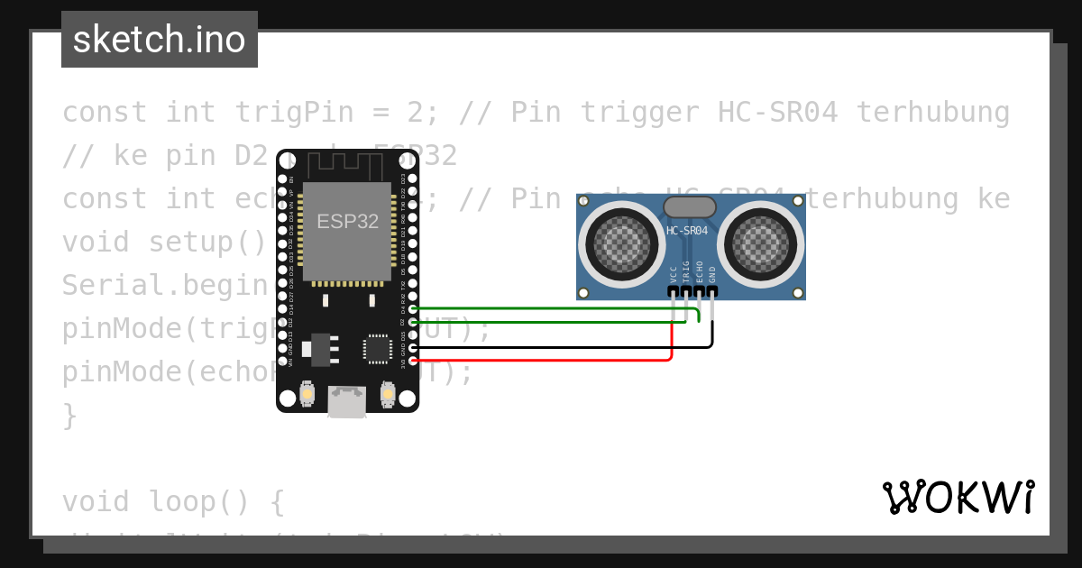 Hc Sr04 Mohamad Abdur Rahman Wahid Wokwi Esp32 Stm32 Arduino Simulator 6439