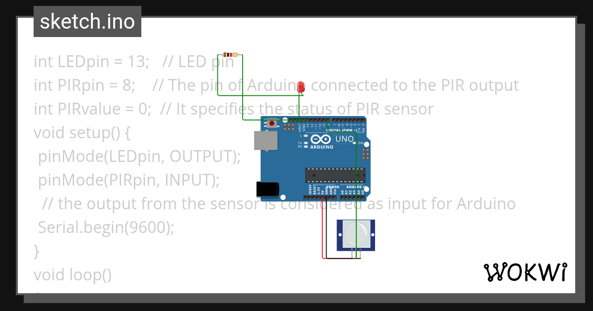 Pir Sensor Wokwi Esp32 Stm32 Arduino Simulator