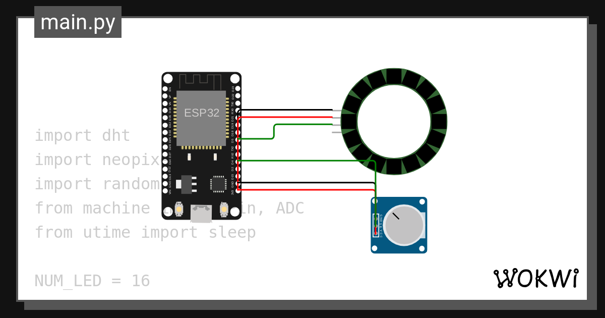 Potenciometer Wokwi Esp32 Stm32 Arduino Simulator
