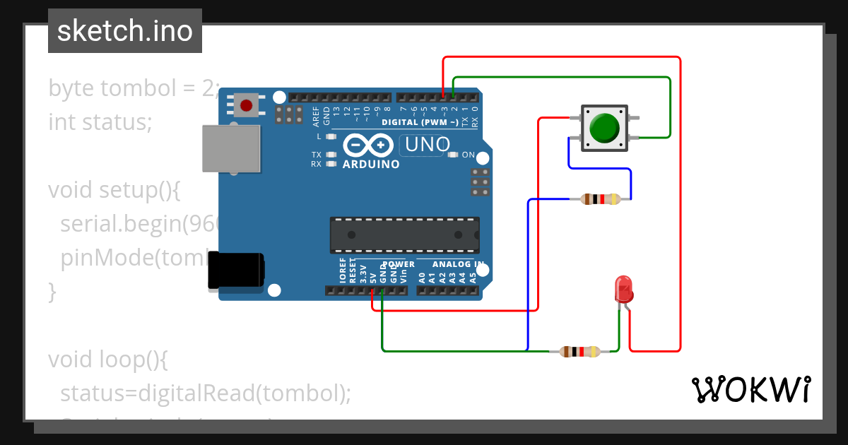 Push Button 127 Wokwi Esp32 Stm32 Arduino Simulator 8111