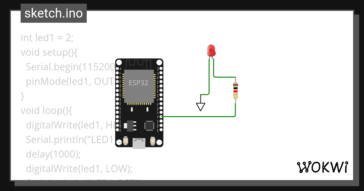 esp32 1led - Wokwi ESP32, STM32, Arduino Simulator esp32 1led - Wokwi ESP32, STM32, Arduino Simulator