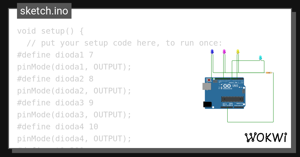 Diody Wokwi Esp32 Stm32 Arduino Simulator