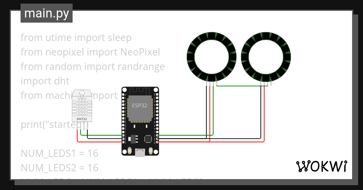 temp sensor UPN - Wokwi ESP32, STM32, Arduino Simulator