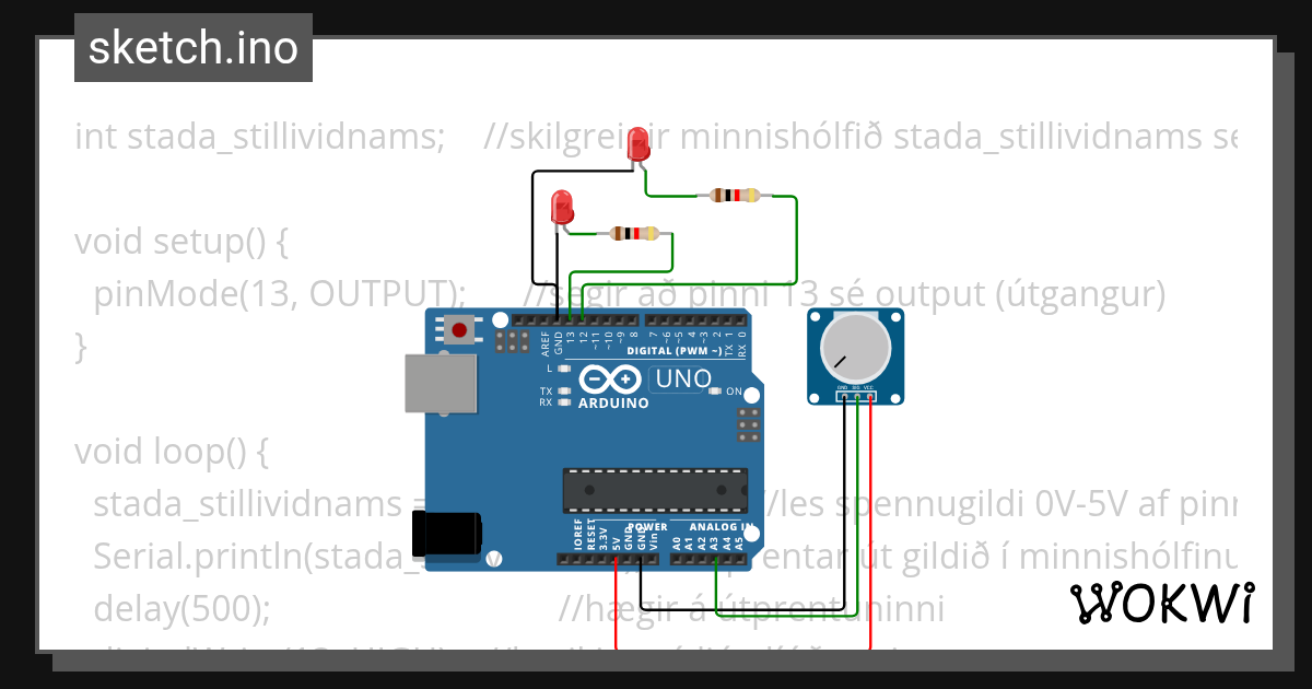 Kóðadæmi Stillividnam Analog Input Copy Wokwi Esp32 Stm32 5222
