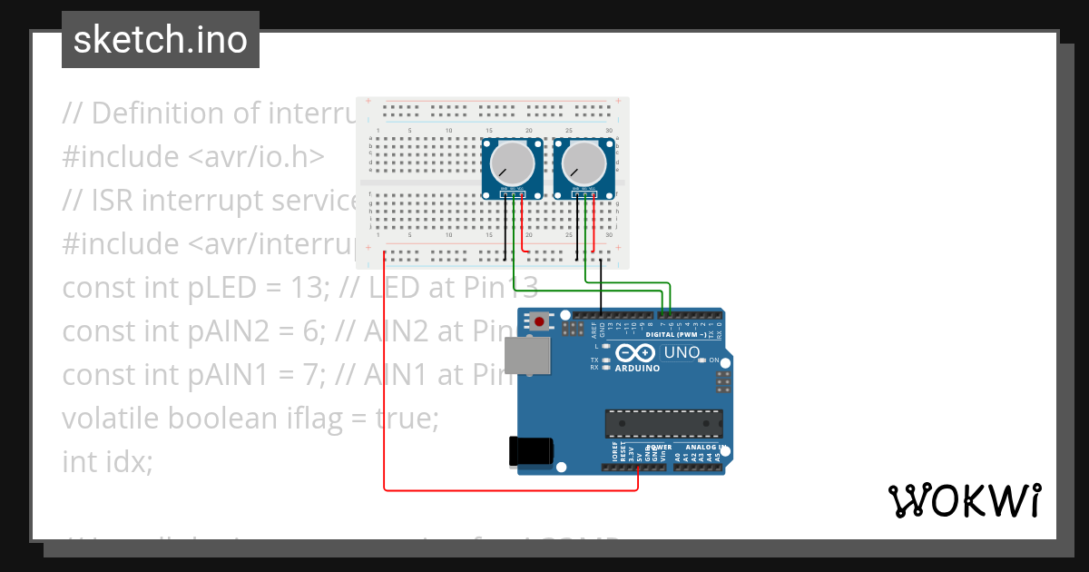 Analog Comparator - Wokwi ESP32, STM32, Arduino Simulator