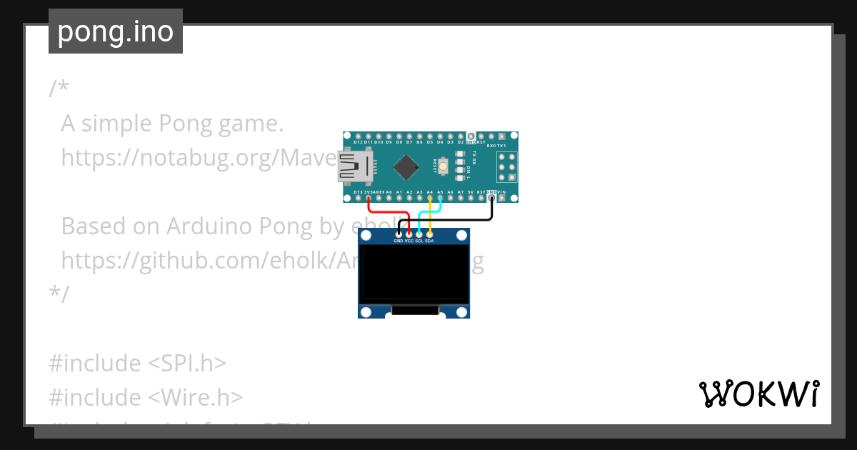 pong.ino Copy - Wokwi ESP32, STM32, Arduino Simulator