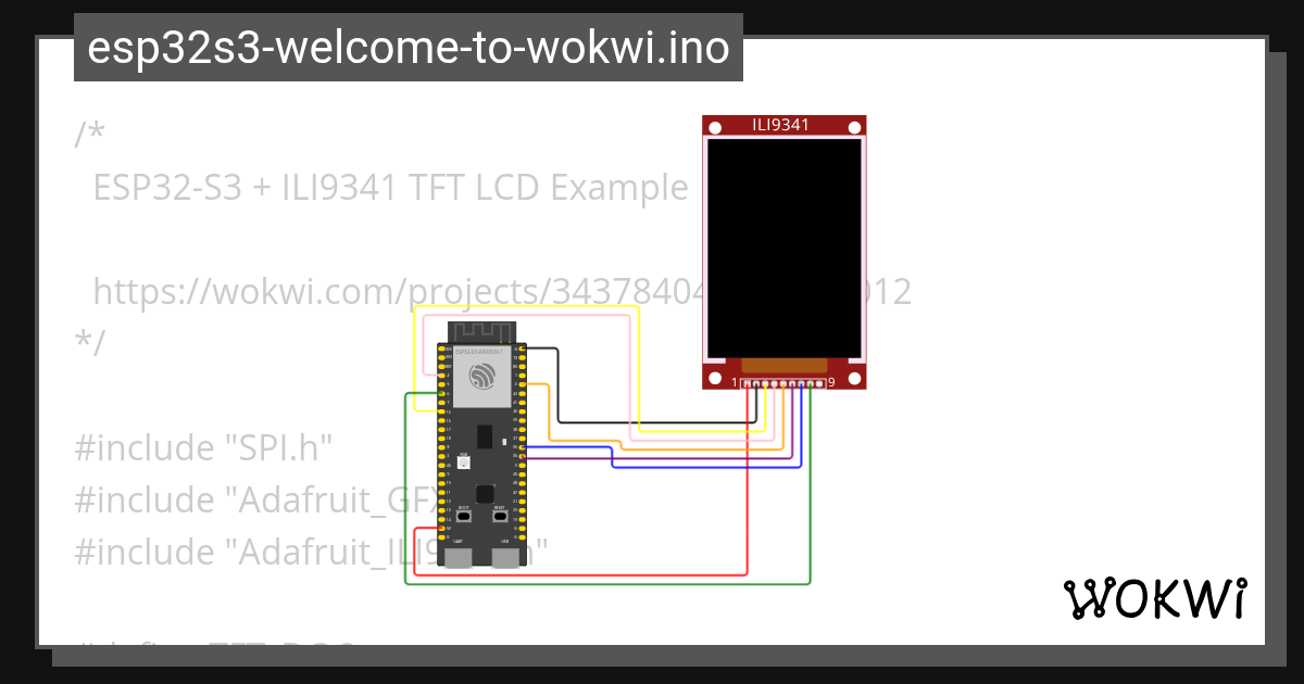 esp32s3-welcome-to-wokwi.ino Copy - Wokwi ESP32, STM32, Arduino Simulator esp32s3-welcome-to-wokwi.ino Copy - Wokwi ESP32, STM32, Arduino Simulator