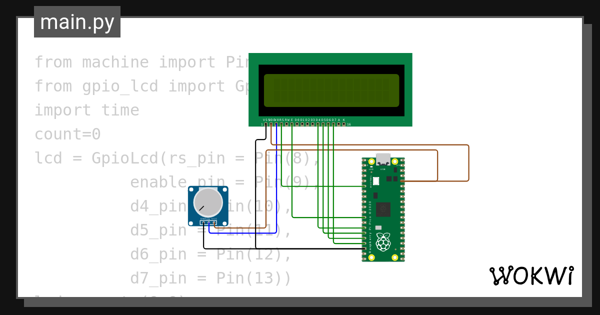 162lcd Wokwi Esp32 Stm32 Arduino Simulator