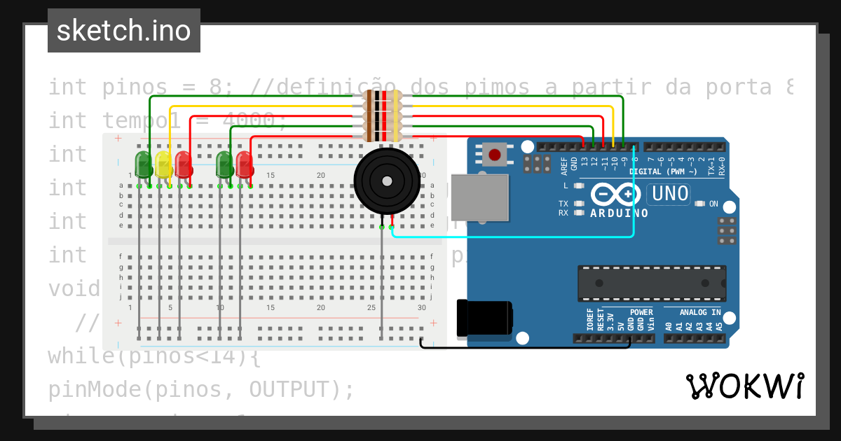 Semáforo 01 Wokwi Esp32 Stm32 Arduino Simulator 4420