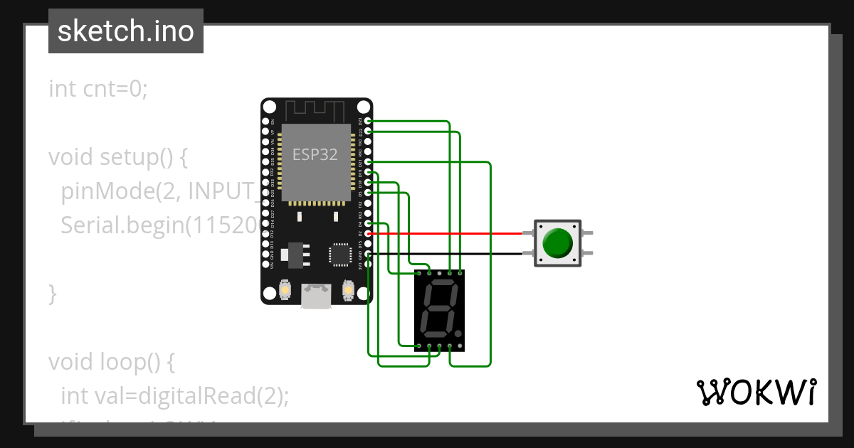 Button - Wokwi ESP32, STM32, Arduino Simulator