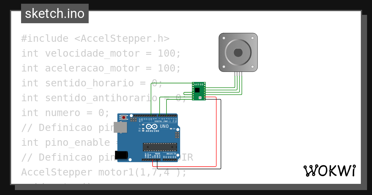 Nema17 Motor De Passo 1 Wokwi Esp32 Stm32 Arduino Simulator 8882